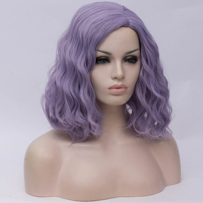 Natural purple medium curly middle part wig by Smart Wigs Gold Coast