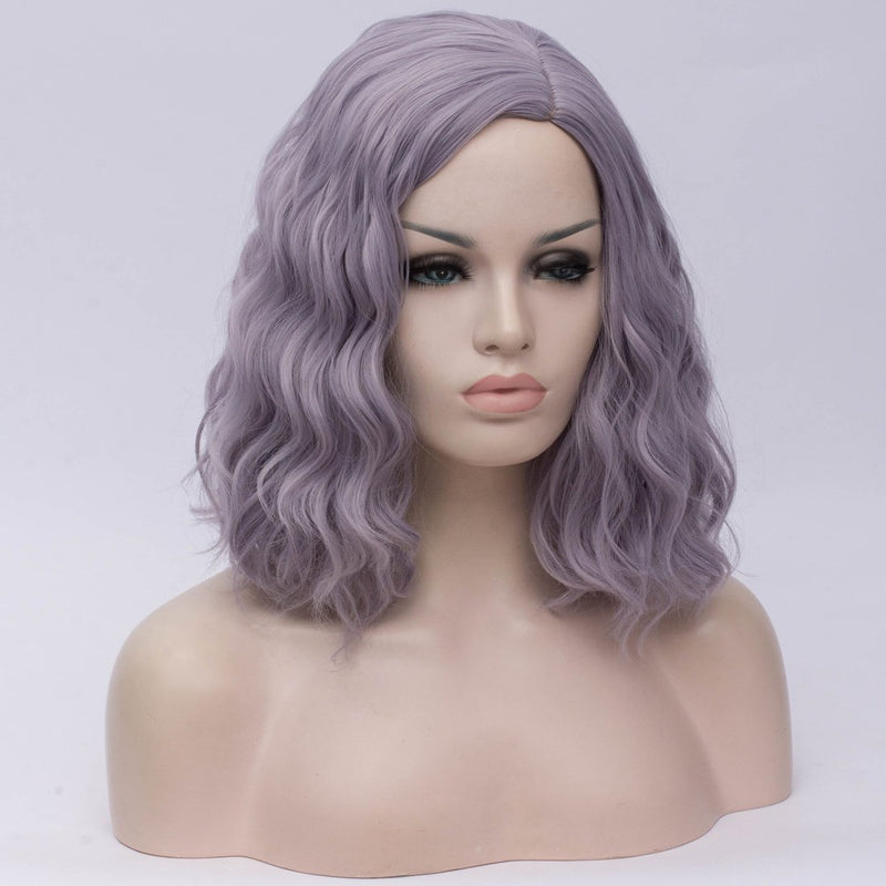 Natural light purple medium curly middle part wig by Smart Wigs Perth