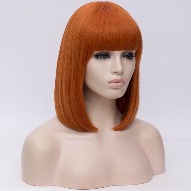 Natural orange full fringe medium bob wig by Smart Wigs Adelaide SA
